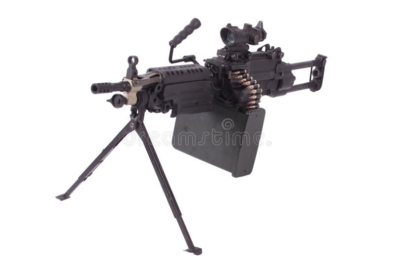 M249 machine gun stock image. Image of swat, machine - 39975215