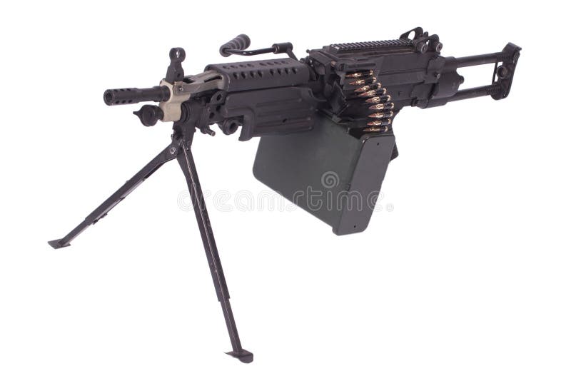 M249 machine gun stock image. Image of target, military - 41877919