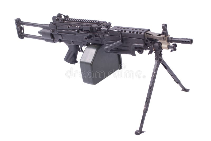 M249 machine gun stock image. Image of machine, machinegun - 41877947