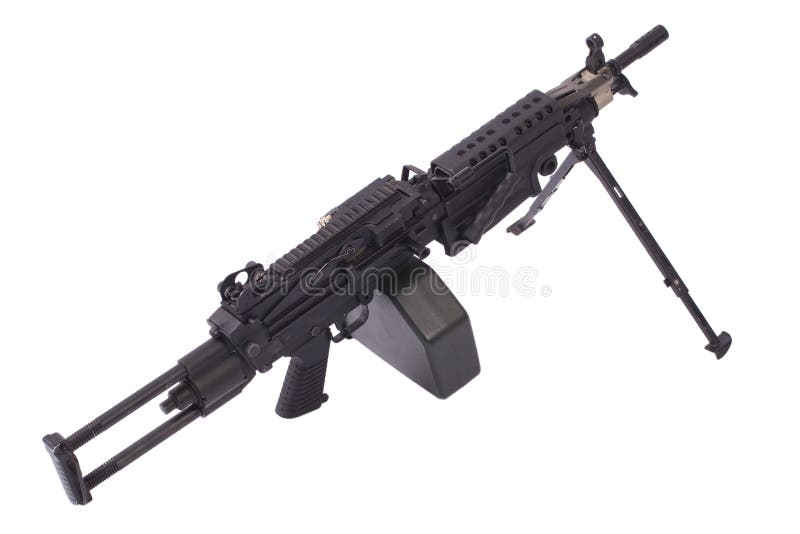 M249 machine gun stock image. Image of strike, swat, machine - 41877949