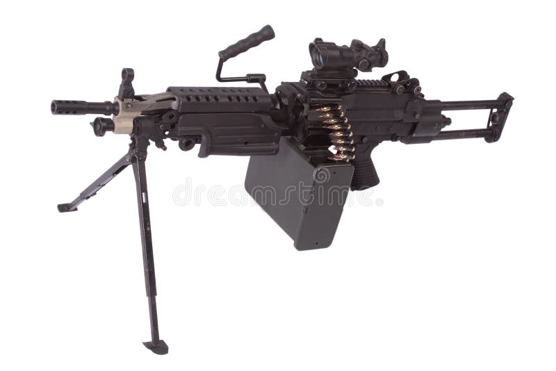 M249 machine gun stock photo. Image of m249, isolated - 41877970