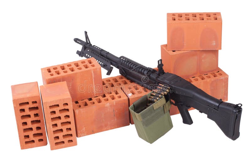 M60 machine gun stock image. Image of weapon, black, combat - 41878081