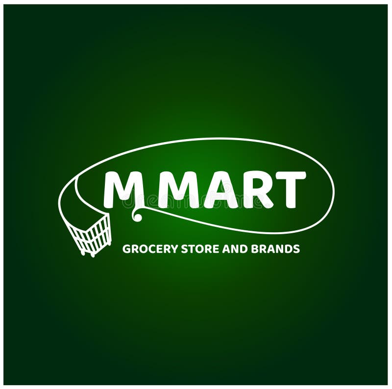 M Mart Grocery Store and Brands. M Mart Logo Stock Vector ...