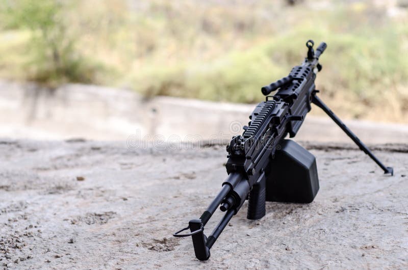 M249 Minimi Light Machine Gun Stock Image - Image of minimi, iraq: 73787629