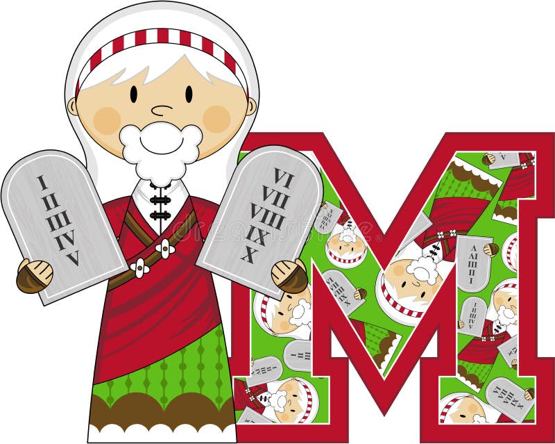 M is for Moses stock vector. Illustration of robe, letter - 89363270