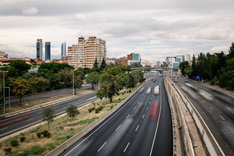 M30 Motorway in Madrid a Cloudy Day Editorial Image - Image of ...
