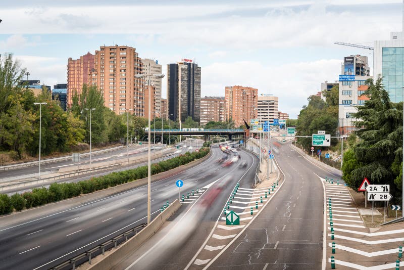 M30 Motorway in Madrid a Cloudy Day Editorial Image - Image of road ...