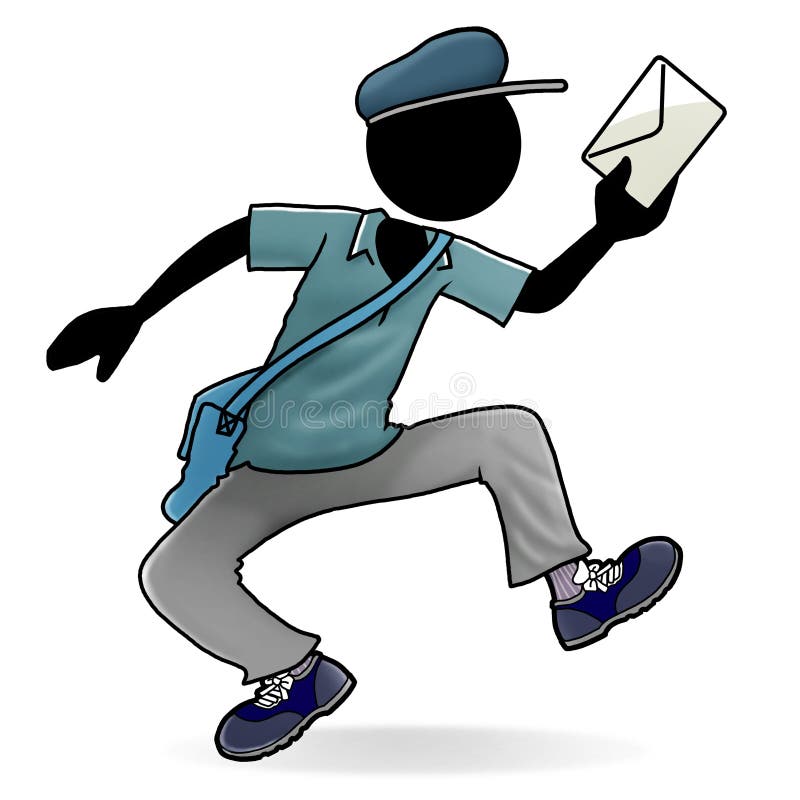Vecteur silhouette postman illustration de vecteur. Illustration du ...