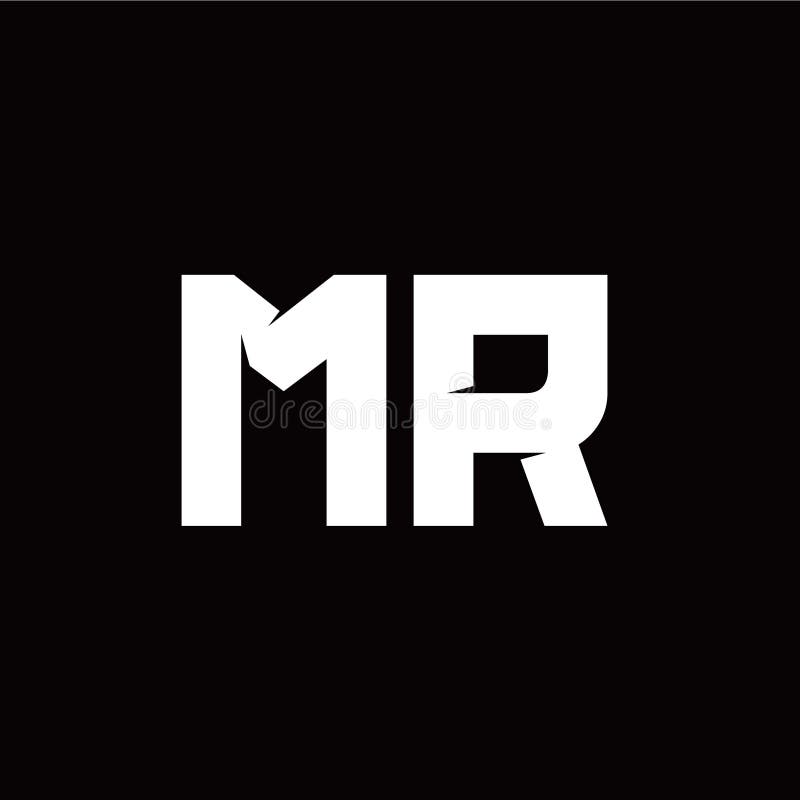 M R Letter Monogram Style Initial Logo Template Stock Illustration ...