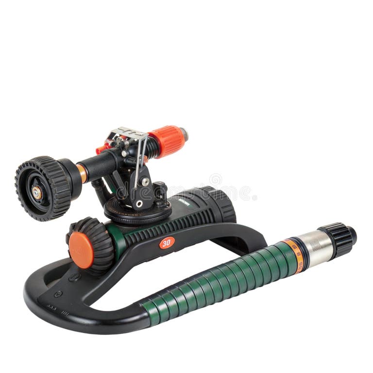 30m Radius Oscillating Sprinkler Stock Photo - Illustration of spray ...