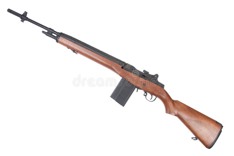 M14 rifle isolated stock photo. Image of machine, loaded - 41878134