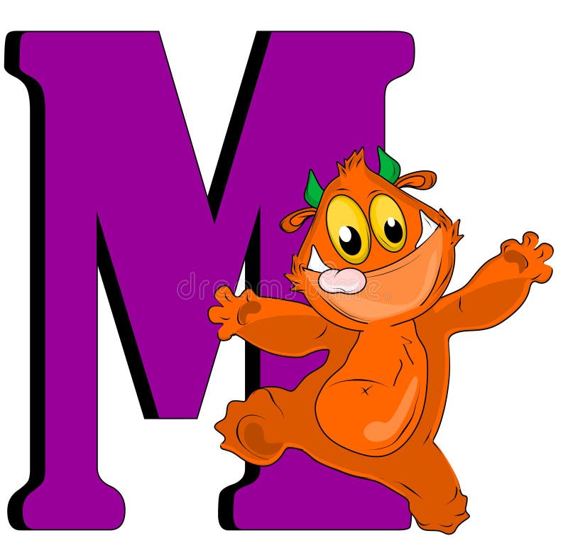 Cute monster cartoon stock illustration. Illustration of childhood ...