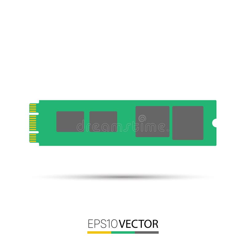 SATA solid state drive stock illustration. Illustration of gigabyte ...