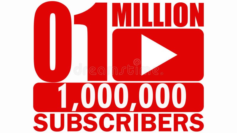 1m Subscribers Style Text Animation. One Million Subscribers Animation ...