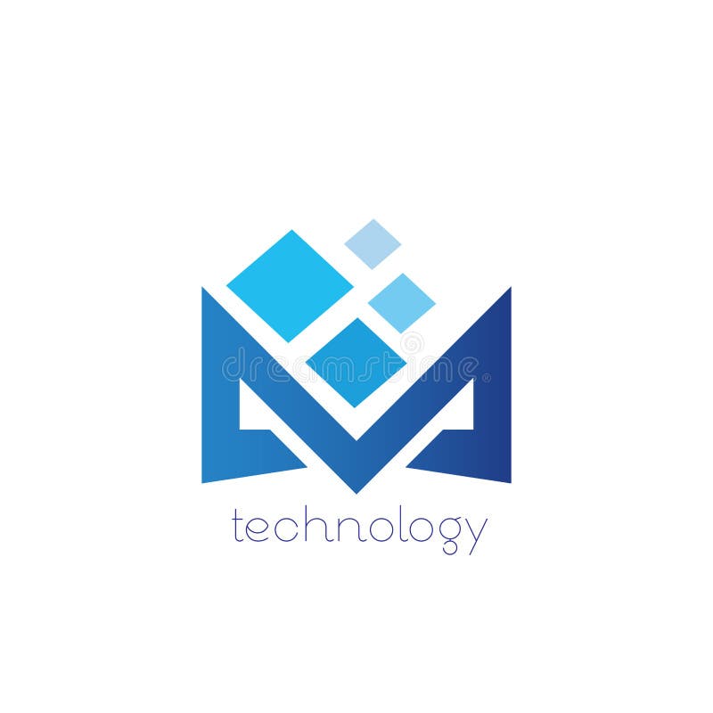 M Technology Brand, Symbol, Design, Graphic, Minimalist.logo Stock ...