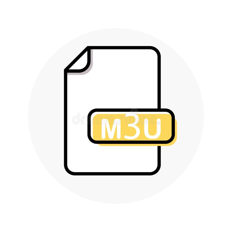 M3U File Format, Extension Color Line Icon Stock Vector - Illustration ...