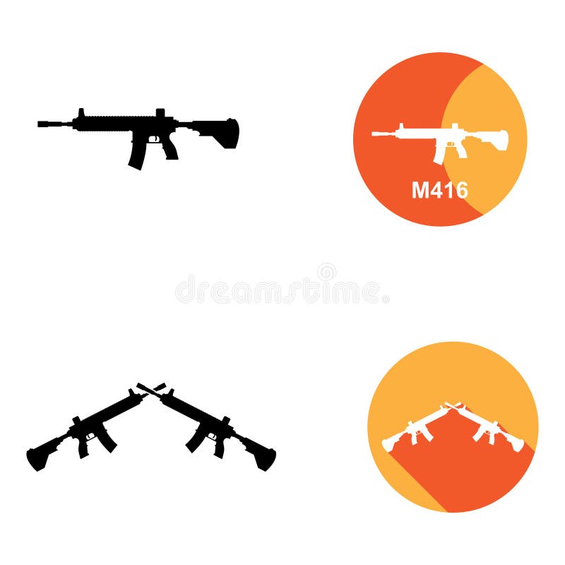 M416 Waffensymbol vektor abbildung. Illustration von flugzeug - 285898865