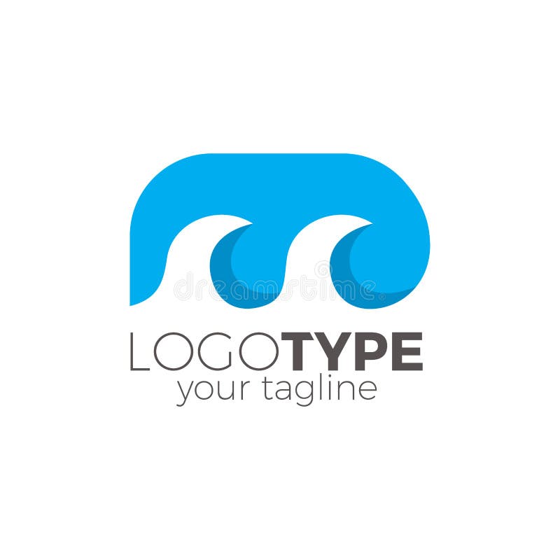 M Wave Logo Fresh and Clean Design Stock Vector - Illustration of ...