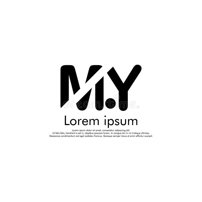 M Y MY Vector Initial Abstract Logo Concept Stock Illustration ...