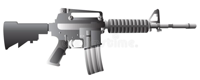 M16 Gun stock vector. Illustration of vector, marksmanship - 23820987