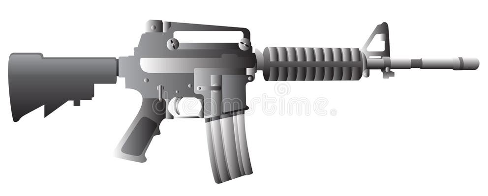 M16 Gun stock vector. Illustration of vector, marksmanship - 23820987