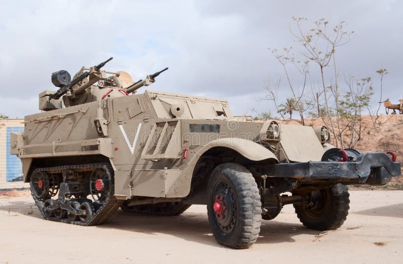 M3 half-track APC stock image. Image of east, flak, desert - 26047185