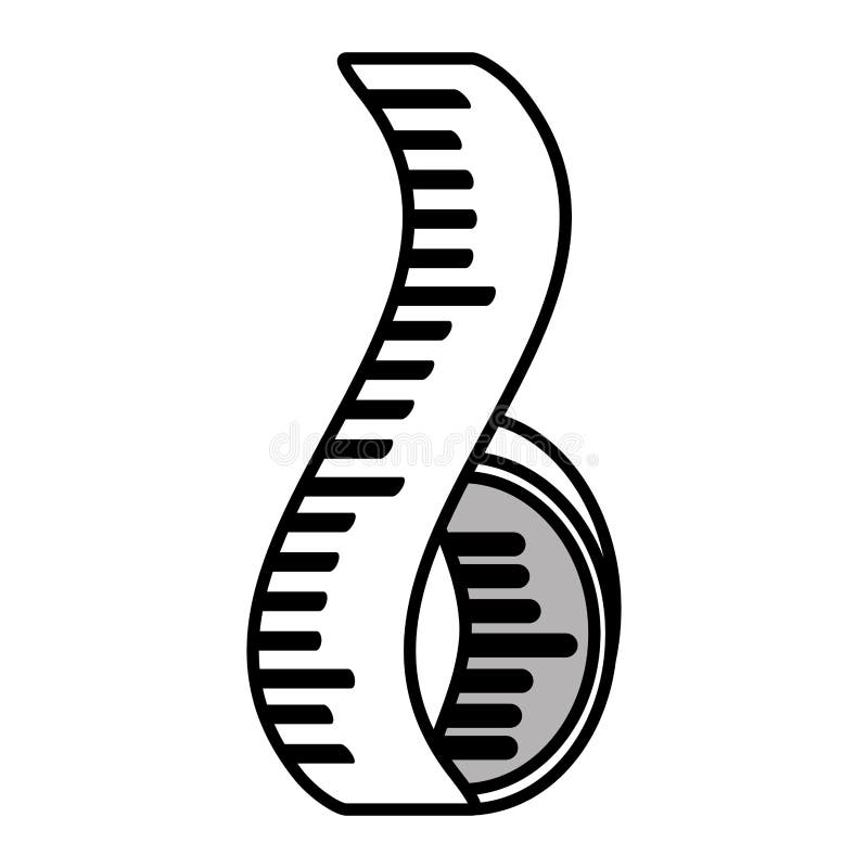 Maßband lokalisierte Ikone vektor abbildung. Illustration von aktivität ...