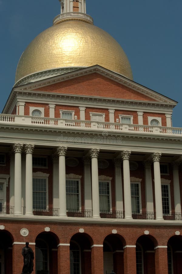 Front Bulfinch Entrance Massachusetts State House Capital Building ...