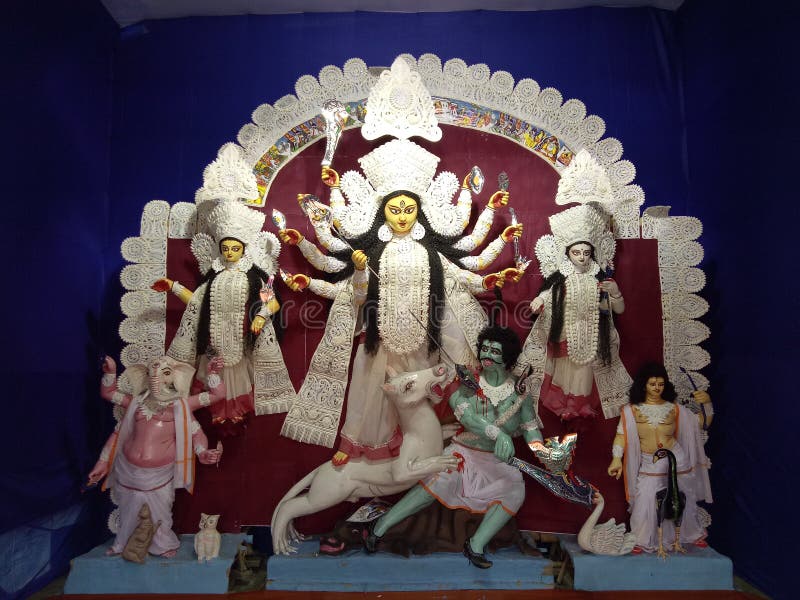 Ma Durga idol thakur stock image. Image of powerofgod - 100521651