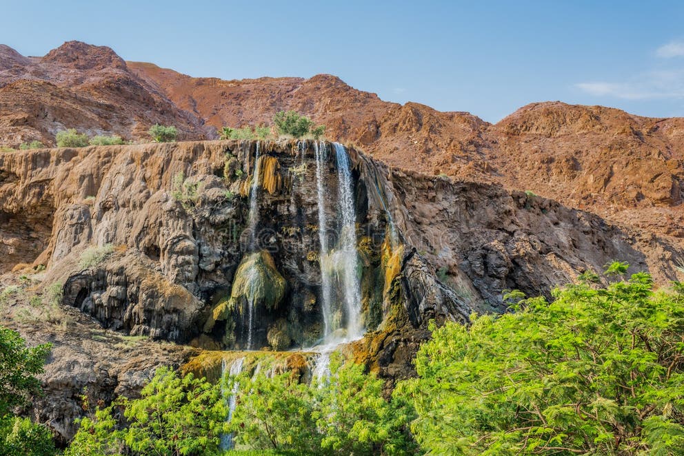 Ma in Hot Springs Waterfall Jordan Stock Image - Image of destination ...