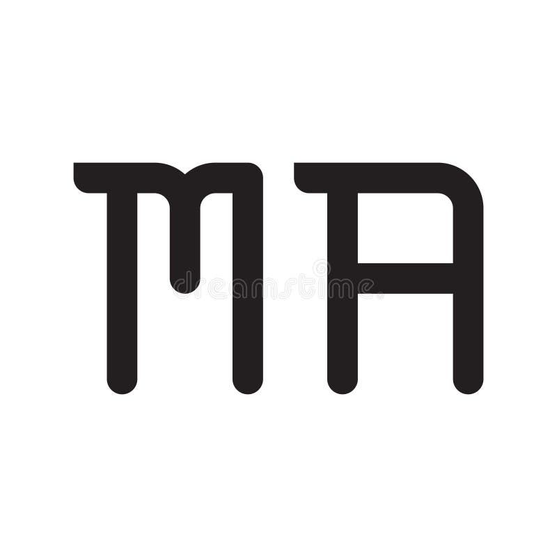 Ma Initial Letter Vector Logo Icon Stock Vector - Illustration of ...