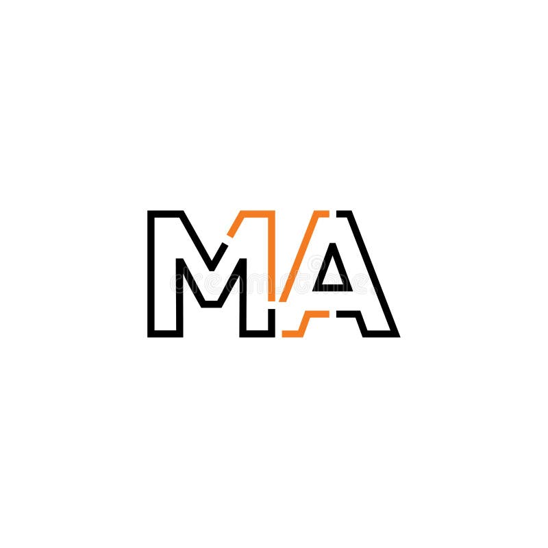 MA Letter Logo Icon Design Template Elements Stock Vector ...
