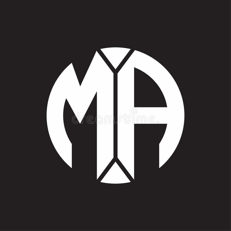 MA Logo Monogram with Piece Circle Ribbon Style Stock Vector ... MA Logo Monogram with Piece Circle Ribbon Style Stock Vector ...