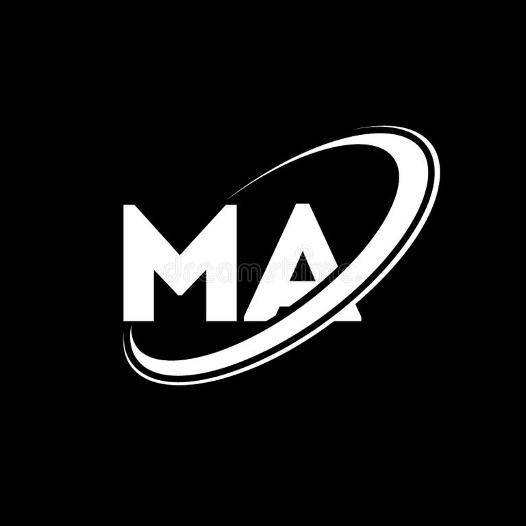 MA M a Letter Logo Design. Initial Letter MA Linked Circle Uppercase ...