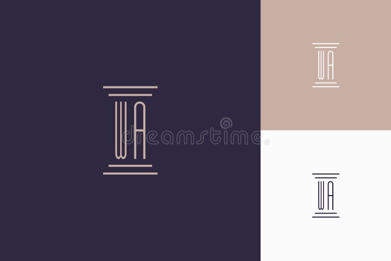 MA Monogram Initials Design for Law Firm Logo Stock Vector ...