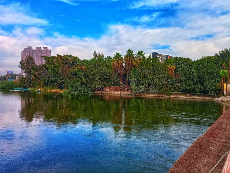 Maadi Island in Cairo in Egypt Stock Photo - Image of river, water ...