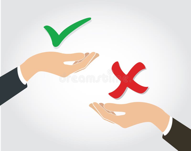 Maak Besluit, Ware of Valse Vector Vector Illustratie - Illustration of ...