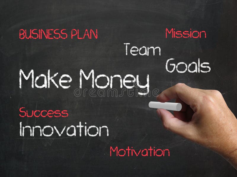 Maak Geld Op Te Produceren Bordmiddelen Stock Illustratie ...