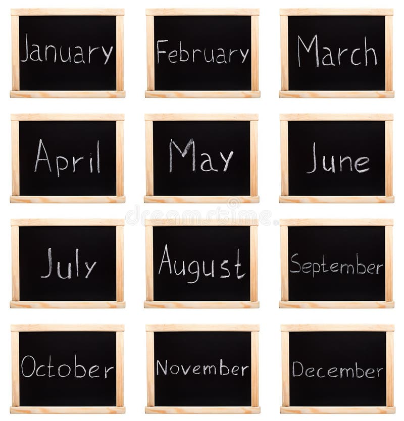 Maanden van het jaar stock afbeelding. Image of februari - 33586615