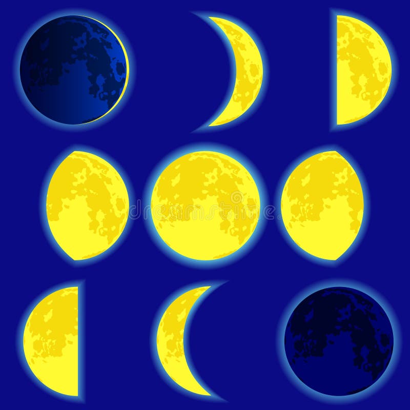 Maanfase vector illustratie. Illustration of verduistering - 33275900