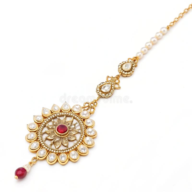 Maang Tikka Isolated on Transparent Background Stock Illustration ...