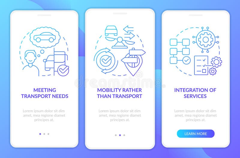 MaaS Concept Components Blue Gradient Onboarding Mobile App Screen ... MaaS Concept Components Blue Gradient Onboarding Mobile App Screen ...