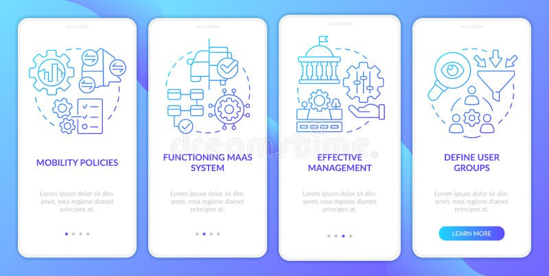 MaaS Introduction Components Blue Gradient Onboarding Mobile App Screen ... MaaS Introduction Components Blue Gradient Onboarding Mobile App Screen ...