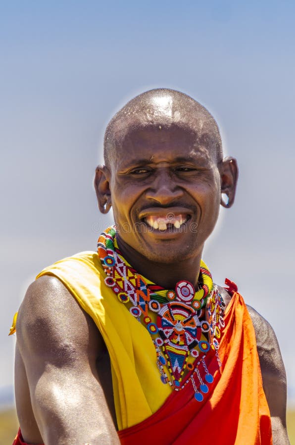 Masai guide editorial stock photo. Image of masai, color - 46042788