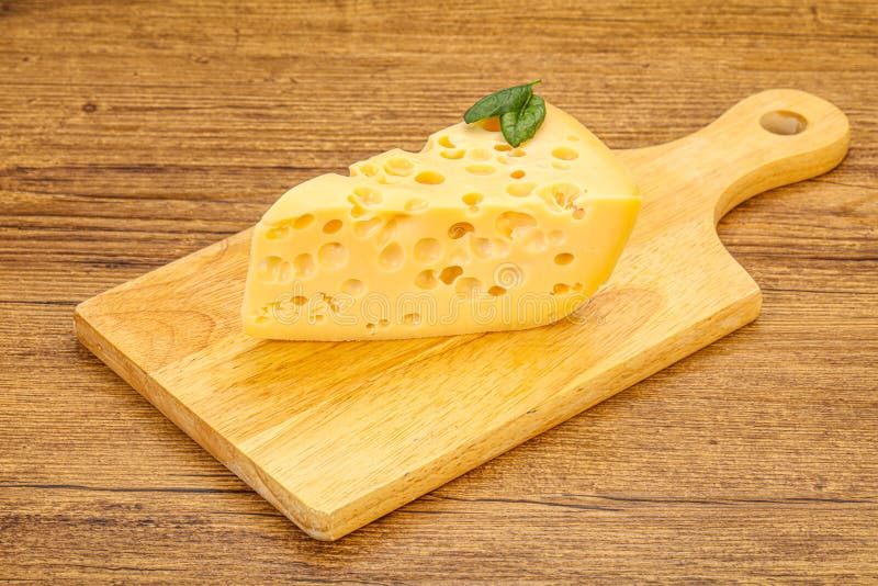 Maasdam Cheese - Yellow Triangle with Holes Stock Image - Image of ...