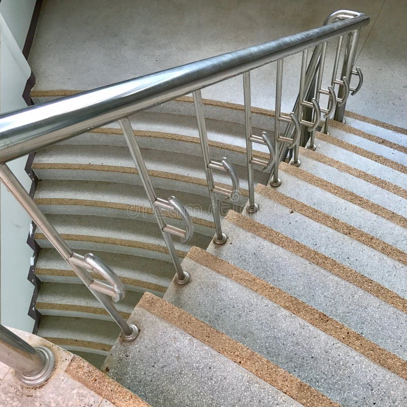 Mable Steps with Stainless Balustrades. Stock Image - Image of mable ...