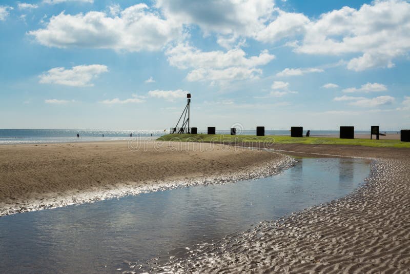 Mablethorpe Beach Huts stock photo. Image of blue, seaside - 123509140