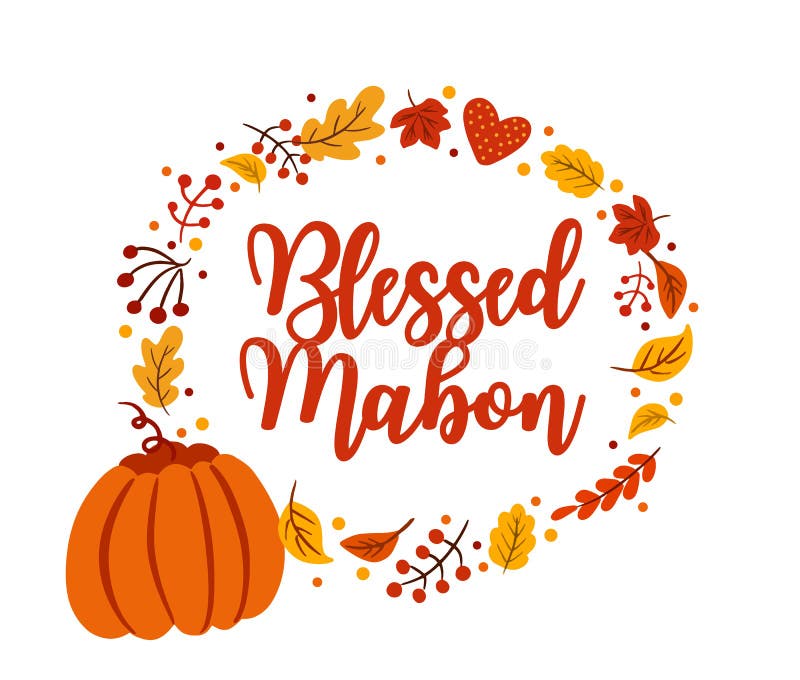 Mabon Autumn Greeting Card, Poster. Vector Illustration Eps10 Stock ...