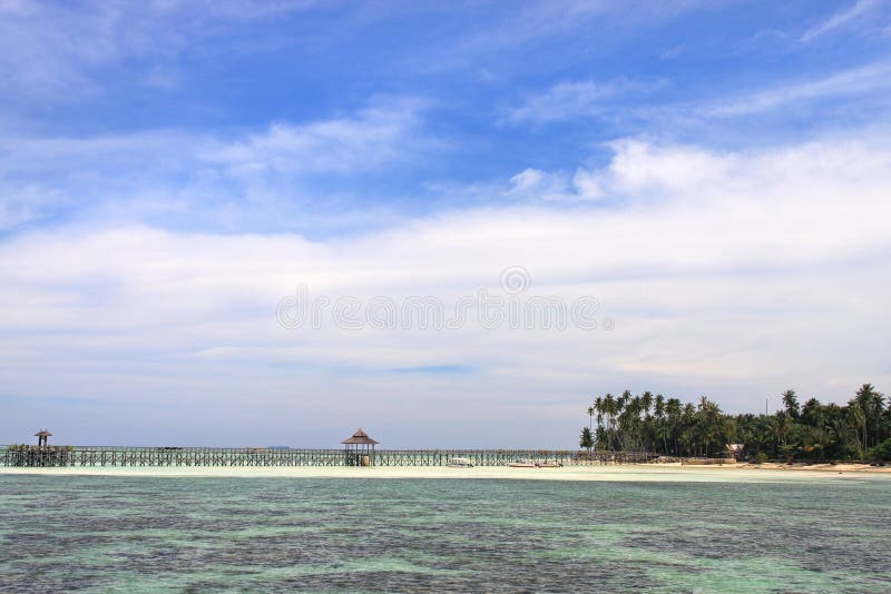 Mabul Resort Walkway stock photo. Image of bridge, plant - 10396434
