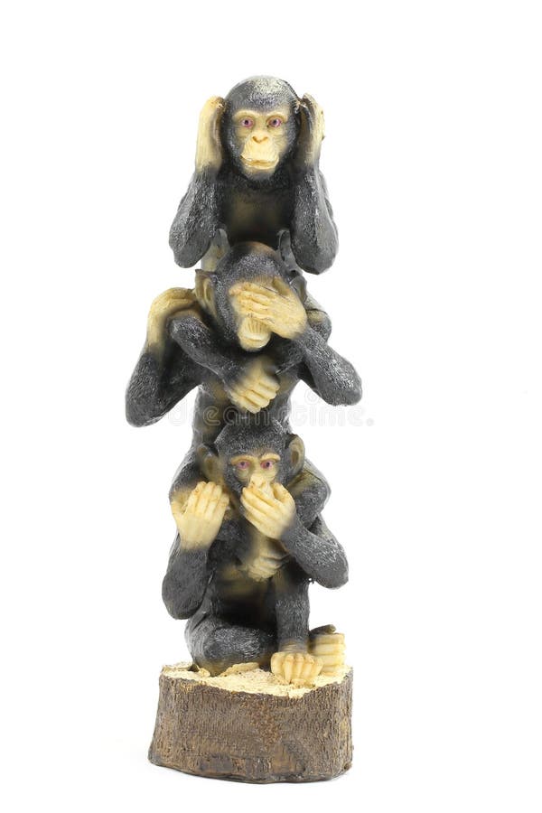 Três macacos sábios foto de stock. Imagem de animais - 61102724